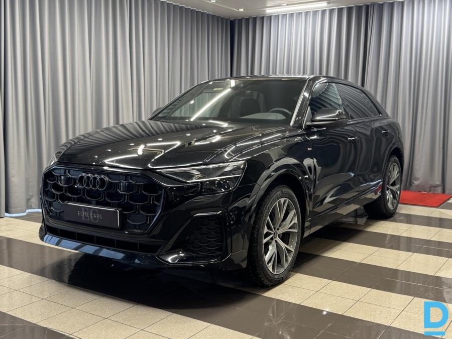 Black Audi Q8 2025 in Marupe, with an engine capacity of 3.00 L and mileage of 12 thousand km for 81990 €, photo 1 on AUTOMOTO.COM.LV