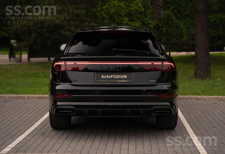 Black Audi Q8 2025 in Riga, with an engine capacity of 3.00 L and mileage of 19 thousand km for 78990 €, photo 6 on AUTOMOTO.COM.LV