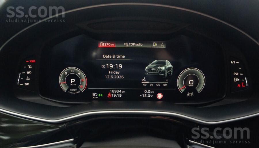 Black Audi Q8 2025 in Riga, with an engine capacity of 3.00 L and mileage of 19 thousand km for 78990 €, photo 18 on AUTOMOTO.COM.LV