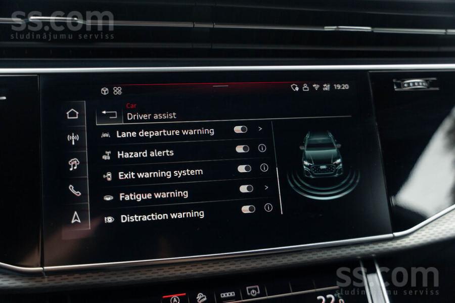 Black Audi Q8 2025 in Riga, with an engine capacity of 3.00 L and mileage of 19 thousand km for 78990 €, photo 27 on AUTOMOTO.COM.LV