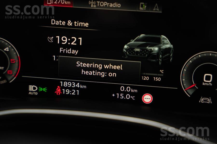 Black Audi Q8 2025 in Riga, with an engine capacity of 3.00 L and mileage of 19 thousand km for 78990 €, photo 33 on AUTOMOTO.COM.LV