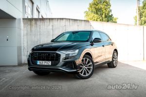 Melns Audi Q8 2019 Tartu, ar dzinēja tilpumu 3.00 L un nobraukumu 100 tūkst. km par 49900 €, foto  vietnē AUTOMOTO.COM.LV
