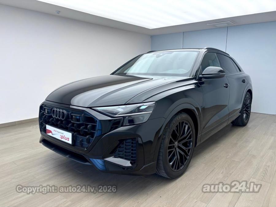 Black Audi Q8 2024 in Tartu, with an engine capacity of 3.00 L and mileage of 36 thousand km for 74900 €, photo 1 on AUTOMOTO.COM.LV