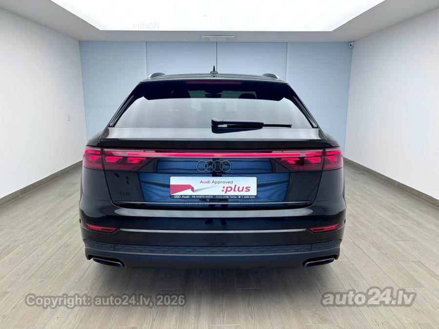 Black Audi Q8 2024 in Tartu, with an engine capacity of 3.00 L and mileage of 36 thousand km for 74900 €, photo 7 on AUTOMOTO.COM.LV