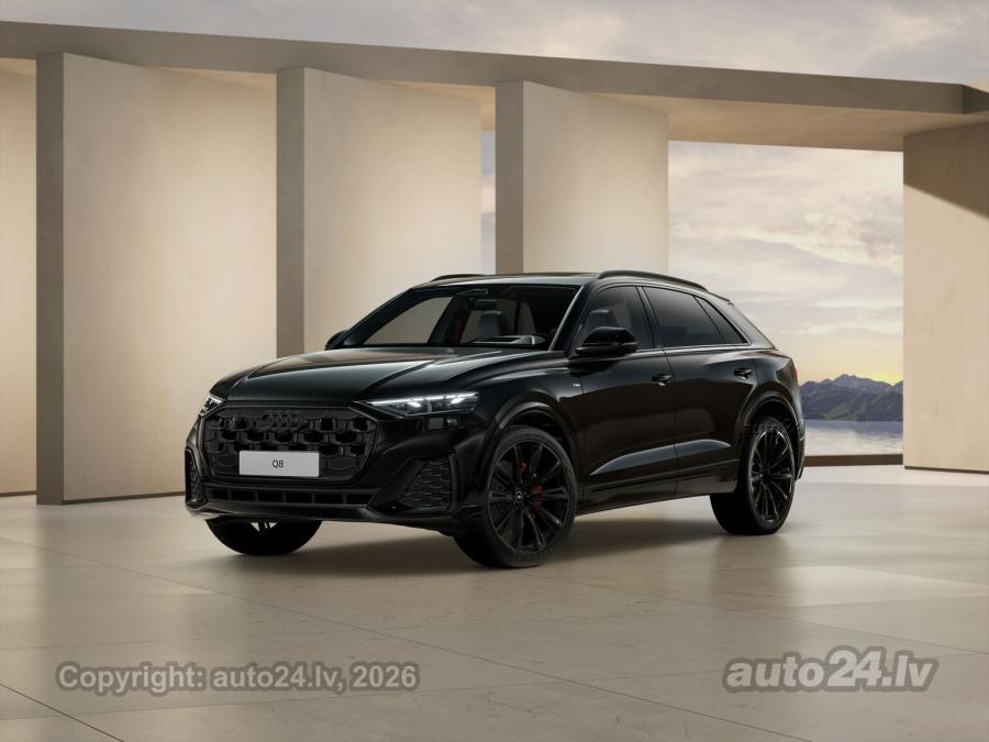 Black Audi Q8 2026 in Tallinn, with an engine capacity of 3.00 L and mileage of 0 thousand km for 104900 €, photo 1 on AUTOMOTO.COM.LV
