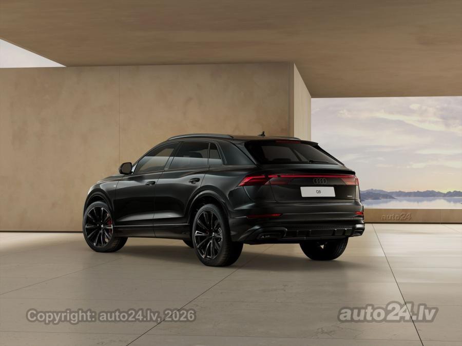 Black Audi Q8 2026 in Tallinn, with an engine capacity of 3.00 L and mileage of 0 thousand km for 104900 €, photo 3 on AUTOMOTO.COM.LV