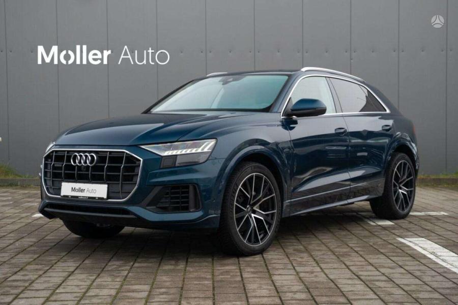 Zils Audi Q8 2018 Viļņa, ar dzinēja tilpumu 3.00 L un nobraukumu 172 tūkst. km par 44500 €, foto 1 vietnē AUTOMOTO.COM.LV