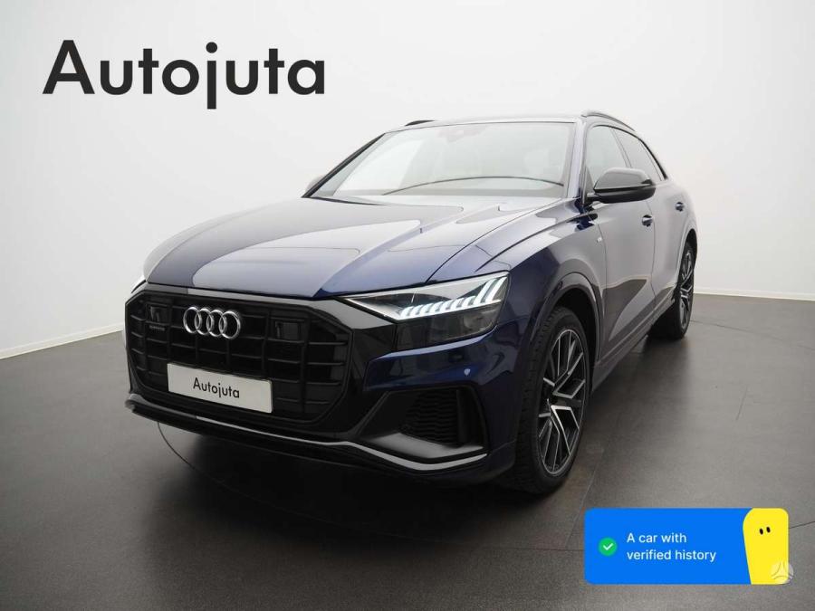 Zils Audi Q8 2018 Viļņa, ar dzinēja tilpumu 2.97 L un nobraukumu 96 tūkst. km par 43500 €, foto 1 vietnē AUTOMOTO.COM.LV