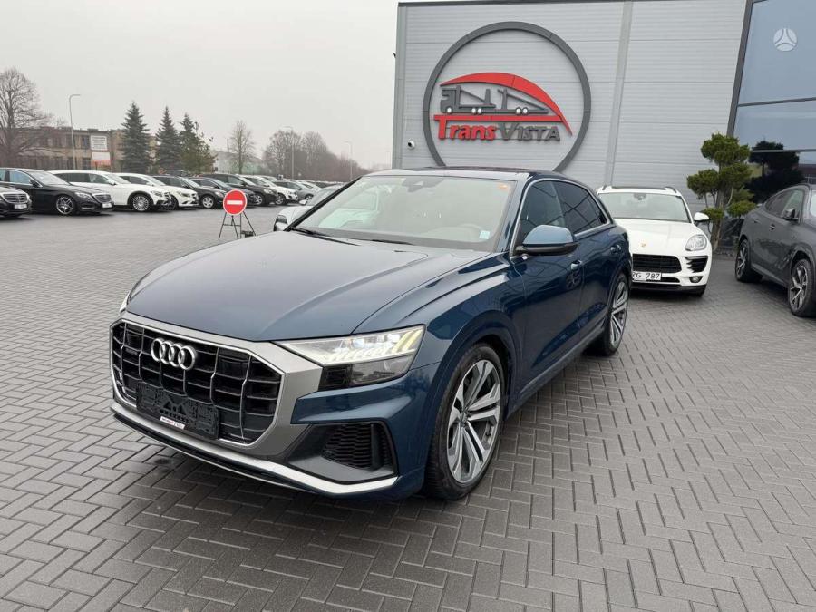 Zils Audi Q8 2019 Telšiai, ar dzinēja tilpumu 2.97 L un nobraukumu 227 tūkst. km par 35999 €, foto 2 vietnē AUTOMOTO.COM.LV