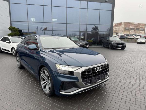 Zils Audi Q8 2019 Telšiai, ar dzinēja tilpumu 2.97 L un nobraukumu 227 tūkst. km par 35999 €, foto 10 vietnē AUTOMOTO.COM.LV