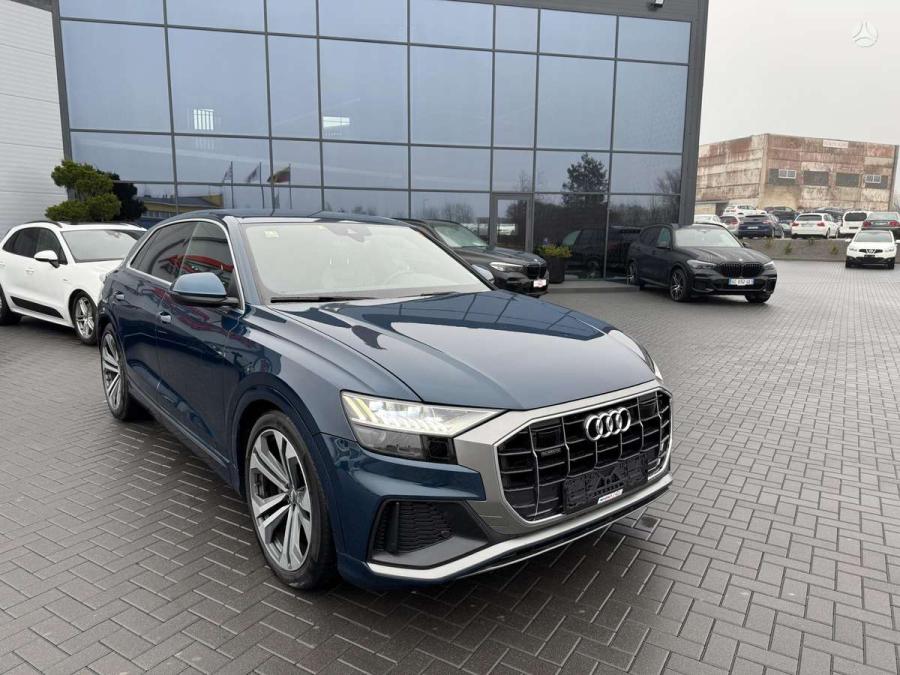 Zils Audi Q8 2019 Telšiai, ar dzinēja tilpumu 2.97 L un nobraukumu 227 tūkst. km par 35999 €, foto 10 vietnē AUTOMOTO.COM.LV