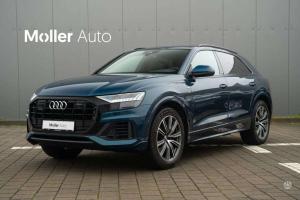 Blue Audi Q8 2019 in Vilnius, with an engine capacity of 3.00 L and mileage of 132 thousand km for 43250 €, photo  on AUTOMOTO.COM.LV