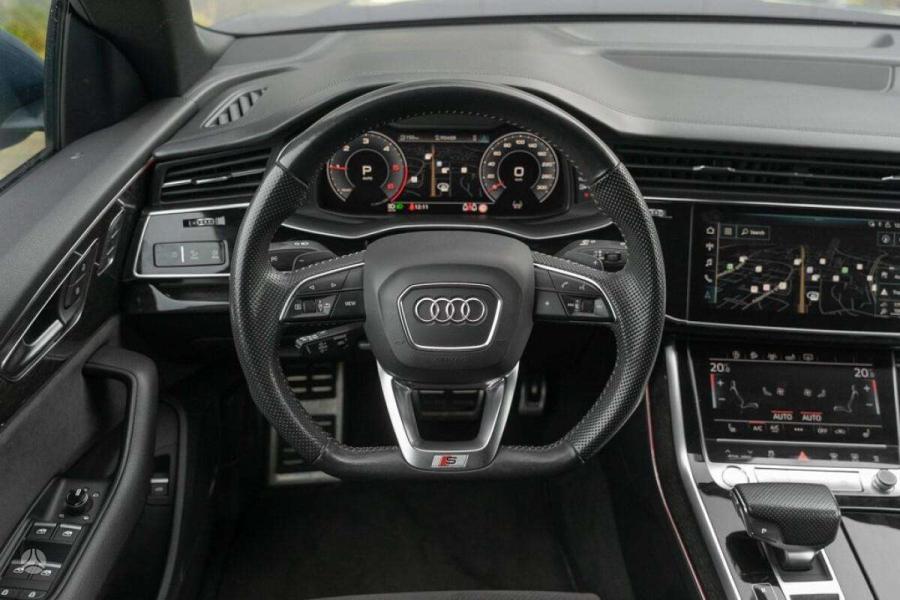 Blue Audi Q8 2019 in Vilnius, with an engine capacity of 3.00 L and mileage of 132 thousand km for 43250 €, photo 13 on AUTOMOTO.COM.LV