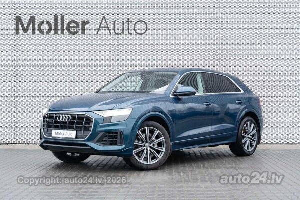 Blue Audi Q8 2019 in Riga, with an engine capacity of 3.00 L and mileage of 178 thousand km for 37900 €, photo 1 on AUTOMOTO.COM.LV