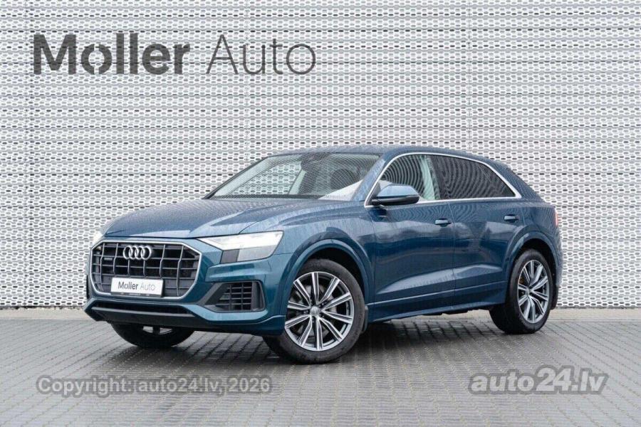 Blue Audi Q8 2019 in Riga, with an engine capacity of 3.00 L and mileage of 178 thousand km for 37900 €, photo 1 on AUTOMOTO.COM.LV