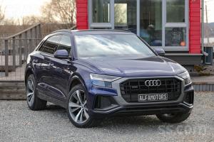 Blue Audi Q8 2019 in Riga, with an engine capacity of 3.00 L and mileage of 140 thousand km for 39990 €, photo 3 on AUTOMOTO.COM.LV
