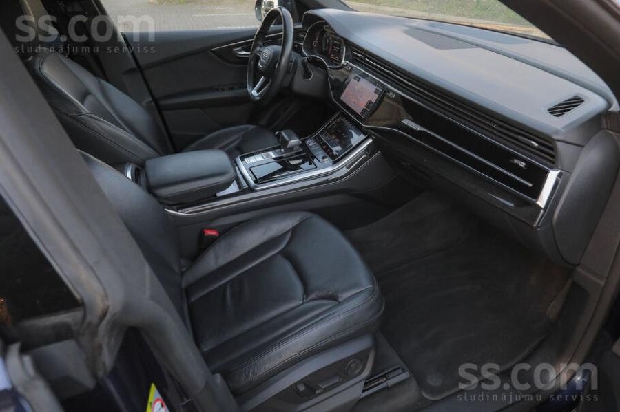 Blue Audi Q8 2019 in Riga, with an engine capacity of 3.00 L and mileage of 140 thousand km for 39990 €, photo 9 on AUTOMOTO.COM.LV