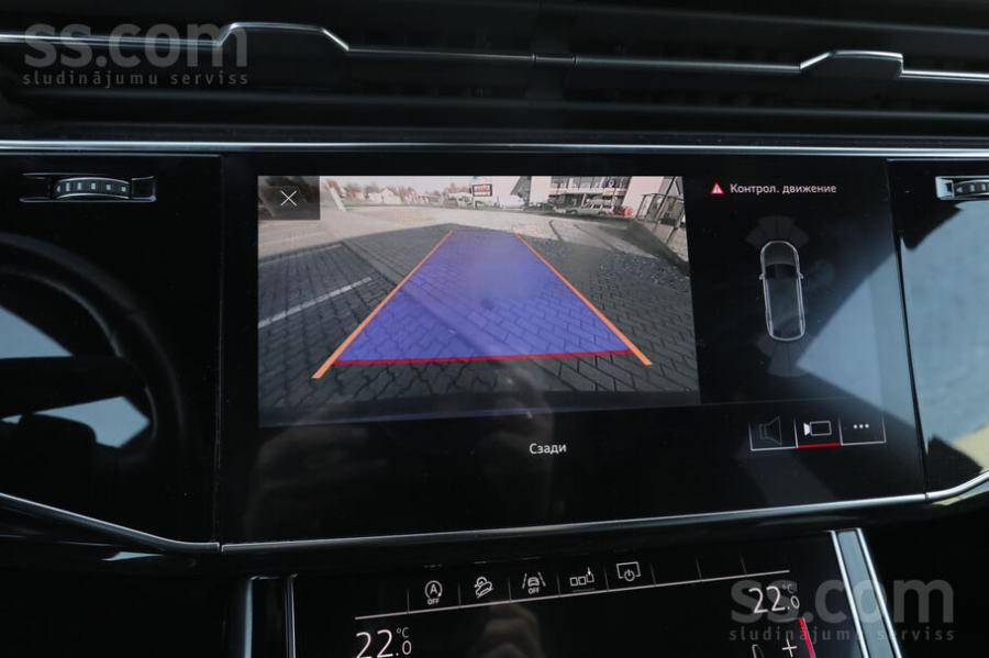 Blue Audi Q8 2019 in Riga, with an engine capacity of 3.00 L and mileage of 140 thousand km for 39990 €, photo 16 on AUTOMOTO.COM.LV