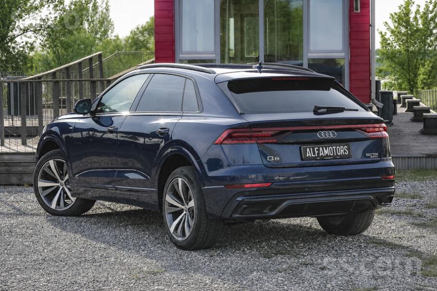 Zils Audi Q8 2019 Rīga, ar dzinēja tilpumu 3.00 L un nobraukumu 140 tūkst. km par 39990 €, foto 4 vietnē AUTOMOTO.COM.LV