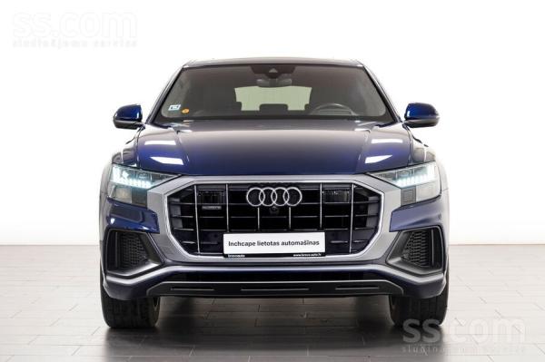 Blue Audi Q8 2019 in Riga, with an engine capacity of 3.00 L and mileage of 84 thousand km for 46500 €, photo 3 on AUTOMOTO.COM.LV