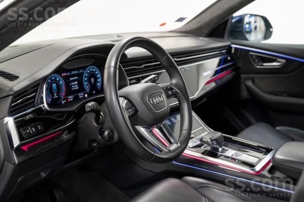 Blue Audi Q8 2019 in Riga, with an engine capacity of 3.00 L and mileage of 84 thousand km for 46500 €, photo 8 on AUTOMOTO.COM.LV