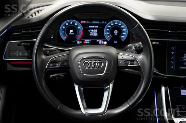 Blue Audi Q8 2019 in Riga, with an engine capacity of 3.00 L and mileage of 84 thousand km for 46500 €, photo 9 on AUTOMOTO.COM.LV