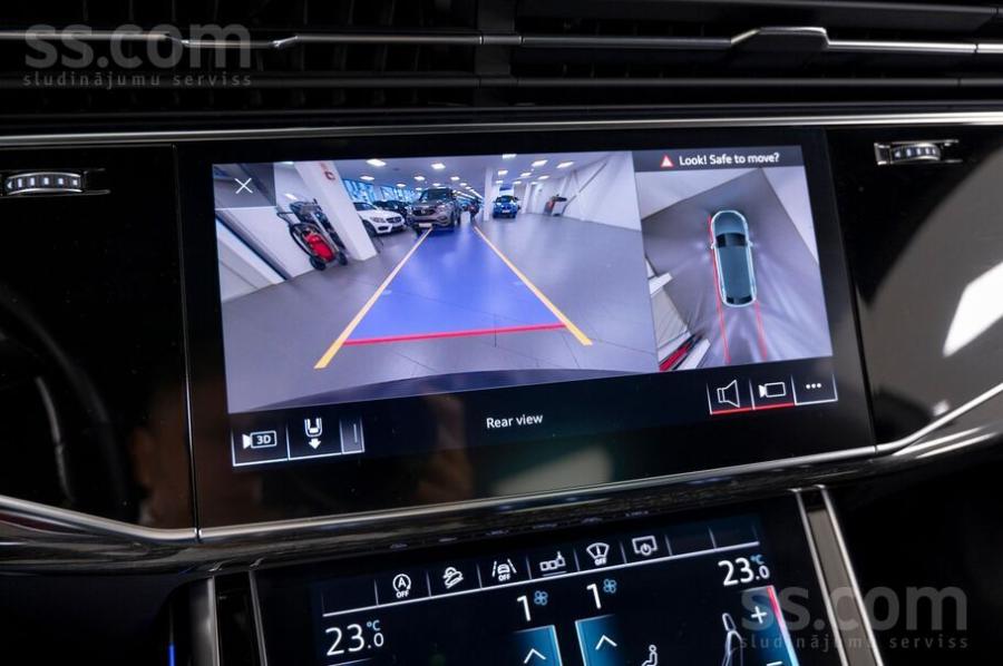 Blue Audi Q8 2019 in Riga, with an engine capacity of 3.00 L and mileage of 84 thousand km for 46500 €, photo 21 on AUTOMOTO.COM.LV
