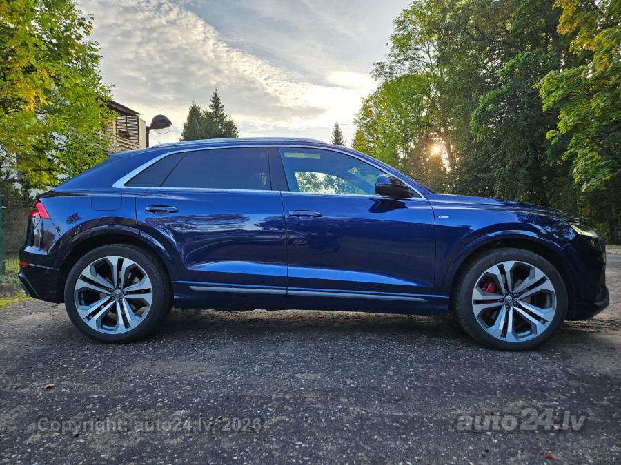 Blue Audi Q8 2019 in Tartu, with an engine capacity of 3.00 L and mileage of 111 thousand km for 44900 €, photo 21 on AUTOMOTO.COM.LV