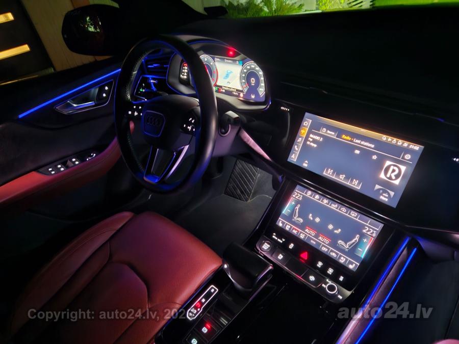 Blue Audi Q8 2019 in Tartu, with an engine capacity of 3.00 L and mileage of 111 thousand km for 44900 €, photo 29 on AUTOMOTO.COM.LV