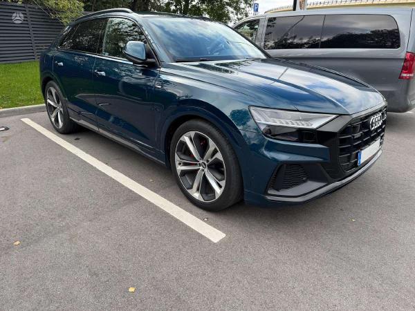 Blue Audi Q8 2020 in Klaipeda, with an engine capacity of 2.97 L and mileage of 83 thousand km for 47500 €, photo 2 on AUTOMOTO.COM.LV