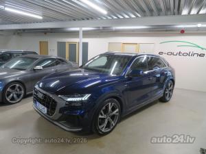 Zils Audi Q8 2021 Tallina, ar dzinēja tilpumu 3.00 L un nobraukumu 147 tūkst. km par 47000 €, foto  vietnē AUTOMOTO.COM.LV