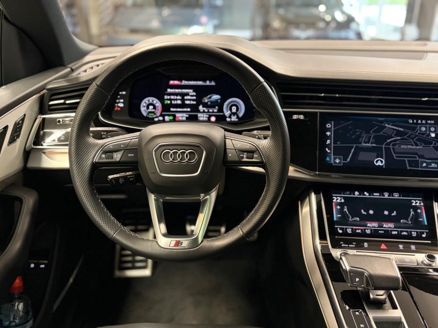 Blue Audi Q8 2022 in Riga, with an engine capacity of 3.00 L and mileage of 107 thousand km for 58900 €, photo 14 on AUTOMOTO.COM.LV