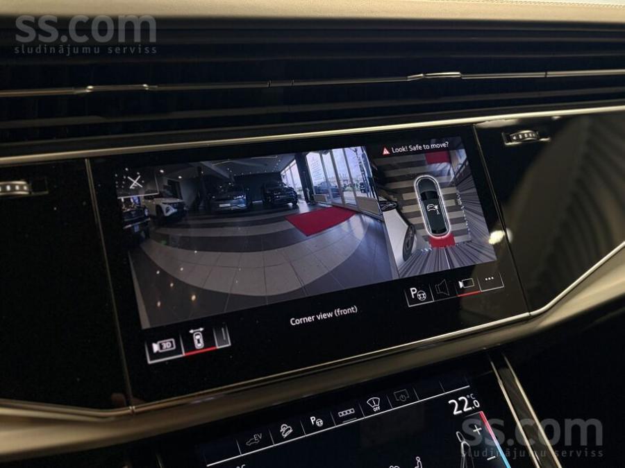 Blue Audi Q8 2022 in Riga, with an engine capacity of 3.00 L and mileage of 107 thousand km for 58900 €, photo 19 on AUTOMOTO.COM.LV