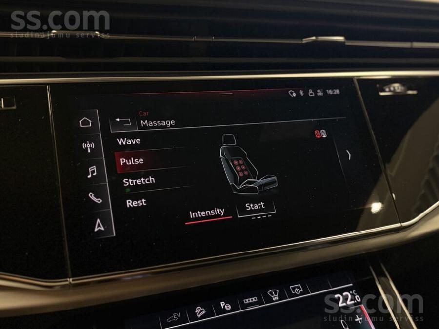 Blue Audi Q8 2022 in Riga, with an engine capacity of 3.00 L and mileage of 107 thousand km for 58900 €, photo 21 on AUTOMOTO.COM.LV