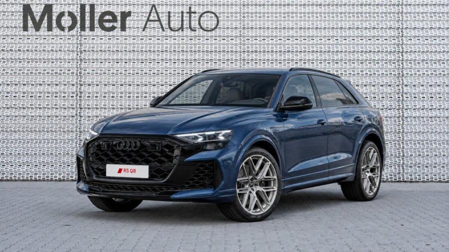 Zils Audi Q8 2024 Mārupe, ar dzinēja tilpumu 4.00 L un nobraukumu 0 tūkst. km par 119900 €, foto 1 vietnē AUTOMOTO.COM.LV