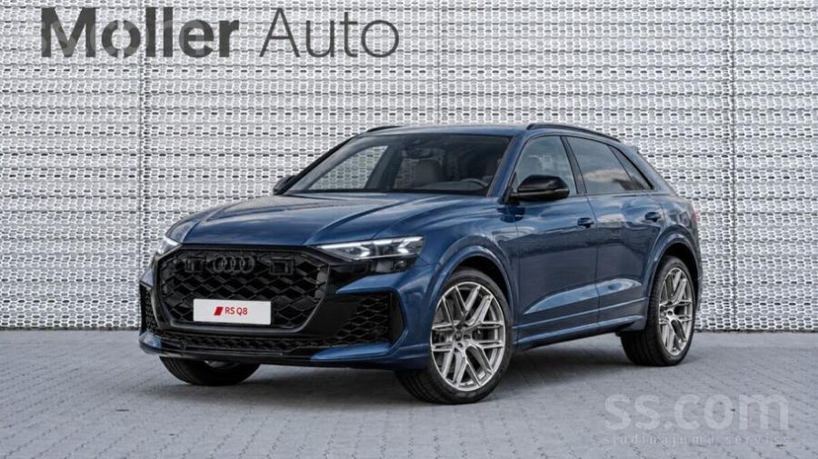 Zils Audi Q8 2024 Rīga, ar dzinēja tilpumu 4.00 L un nobraukumu 0 tūkst. km par 119900 €, foto 1 vietnē AUTOMOTO.COM.LV