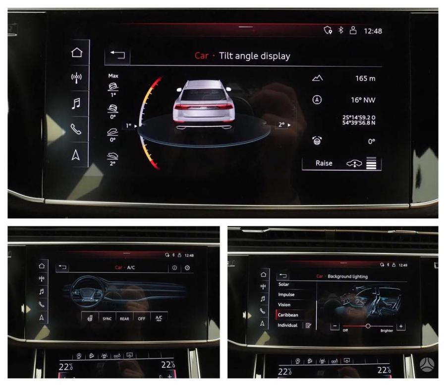 Brown Audi Q8 2019 in Vilnius, with an engine capacity of 2.97 L and mileage of 158 thousand km for 42900 €, photo 24 on AUTOMOTO.COM.LV