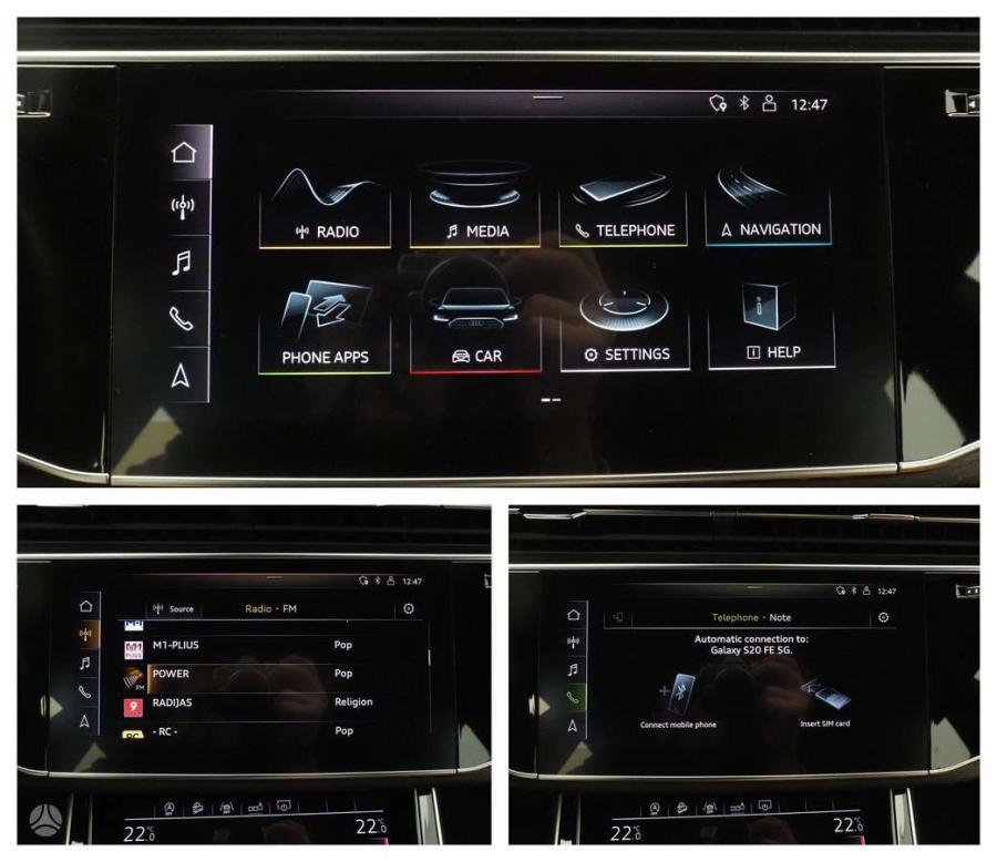 Brown Audi Q8 2019 in Vilnius, with an engine capacity of 2.97 L and mileage of 158 thousand km for 42900 €, photo 25 on AUTOMOTO.COM.LV