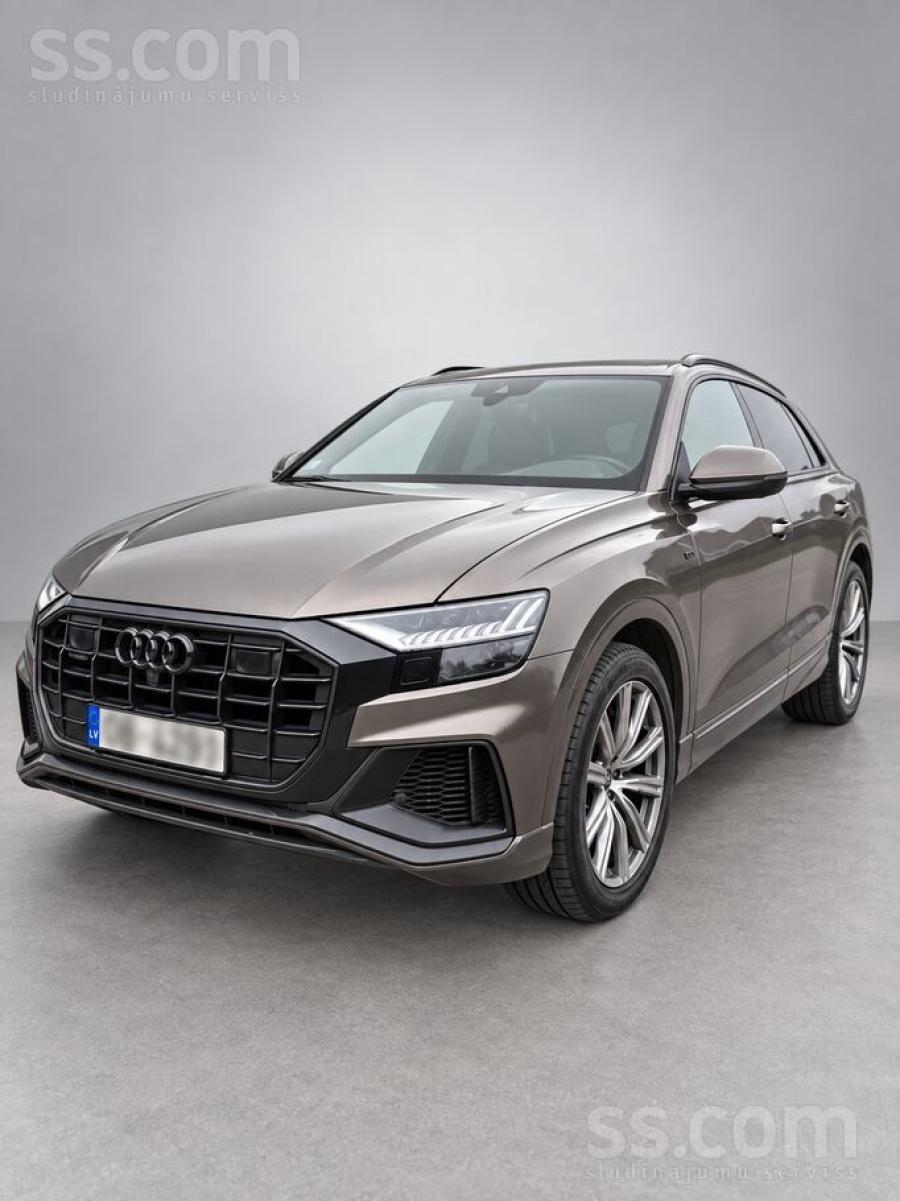 Brown Audi Q8 2019 in Riga, with an engine capacity of 3.00 L and mileage of 125 thousand km for 42000 €, photo 3 on AUTOMOTO.COM.LV