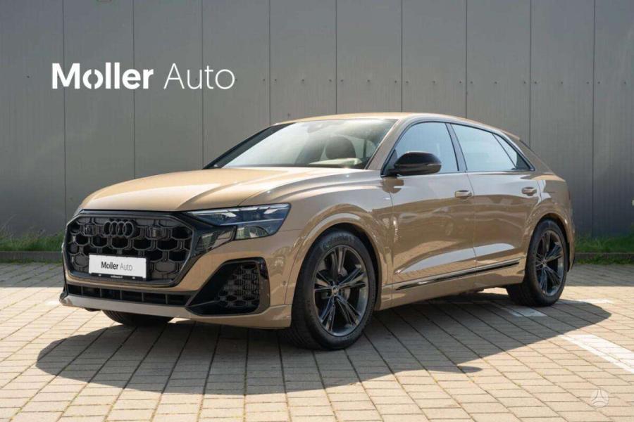 Brown Audi Q8 2025 in Vilnius, with an engine capacity of 3.00 L and mileage of 28 thousand km for 78400 €, photo 1 on AUTOMOTO.COM.LV