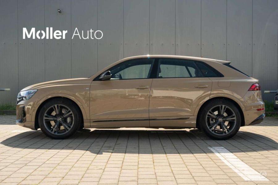 Brown Audi Q8 2025 in Vilnius, with an engine capacity of 3.00 L and mileage of 28 thousand km for 78400 €, photo 3 on AUTOMOTO.COM.LV