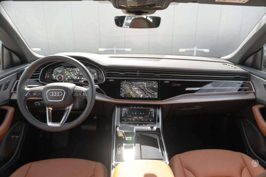Brown Audi Q8 2025 in Vilnius, with an engine capacity of 3.00 L and mileage of 28 thousand km for 78400 €, photo 12 on AUTOMOTO.COM.LV