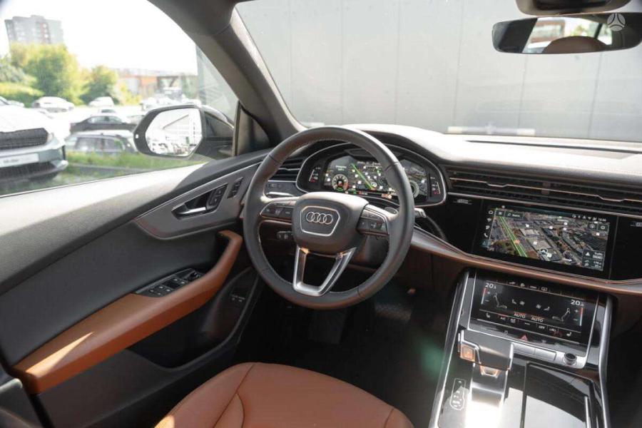 Brown Audi Q8 2025 in Vilnius, with an engine capacity of 3.00 L and mileage of 28 thousand km for 78400 €, photo 13 on AUTOMOTO.COM.LV