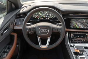 Brown Audi Q8 2025 in Vilnius, with an engine capacity of 3.00 L and mileage of 28 thousand km for 78400 €, photo 14 on AUTOMOTO.COM.LV