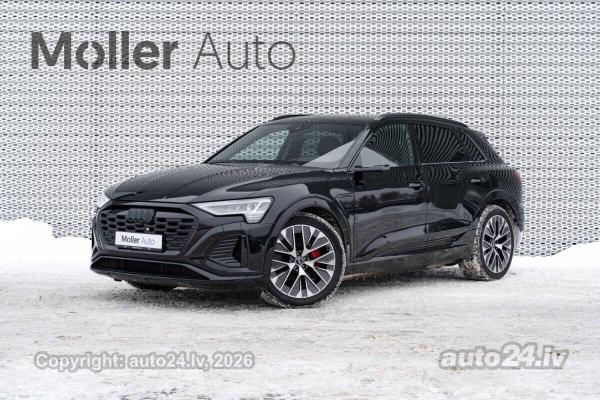 Black Audi Q8 e-tron 2023 in Riga, with an engine capacity of 0.00 L and mileage of 43 thousand km for 59335 €, photo 1 on AUTOMOTO.COM.LV