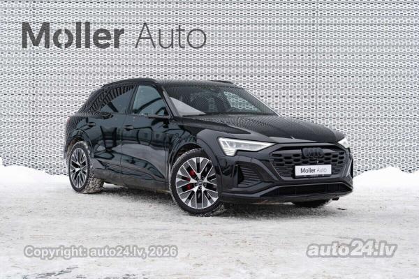 Black Audi Q8 e-tron 2023 in Riga, with an engine capacity of 0.00 L and mileage of 43 thousand km for 59335 €, photo 2 on AUTOMOTO.COM.LV