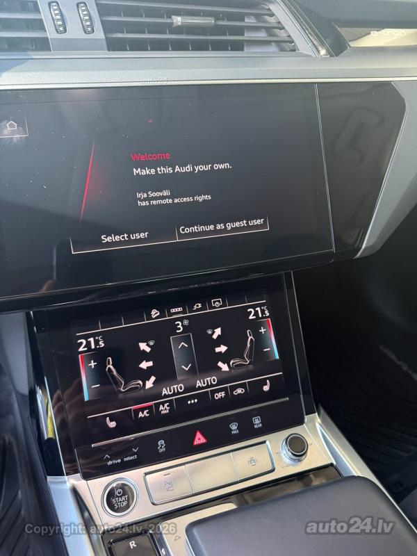 Black Audi Q8 e-tron 2024 in Tallinn, with an engine capacity of 0.00 L and mileage of 57 thousand km for 54990 €, photo 11 on AUTOMOTO.COM.LV