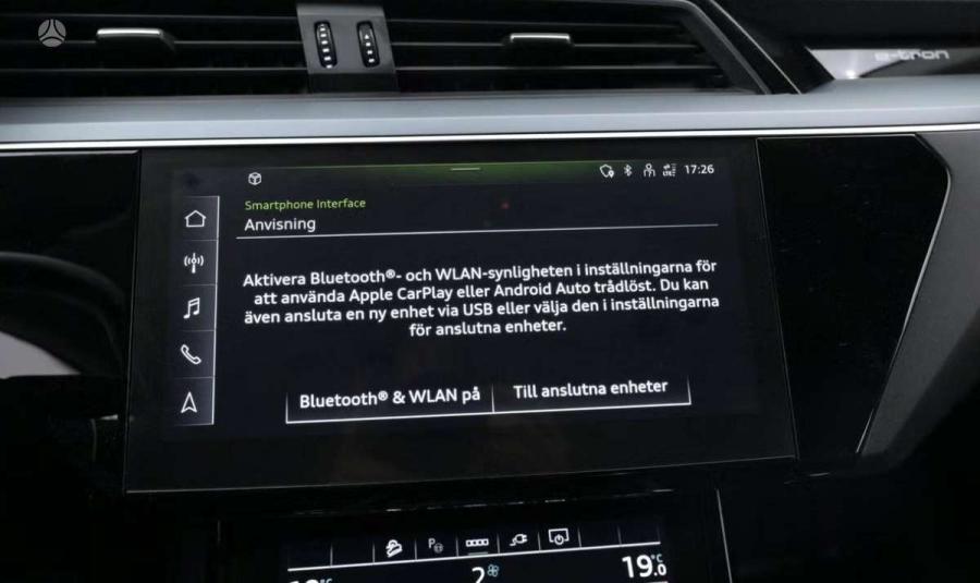 Black Audi Q8 e-tron 2023 in Vilnius, with an engine capacity of 0.00 L and mileage of 81 thousand km for 42700 €, photo 19 on AUTOMOTO.COM.LV
