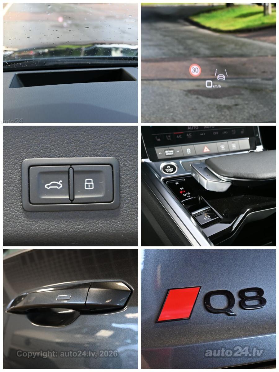 Grey Audi Q8 e-tron 2023 in Tallinn, with an engine capacity of 0.00 L and mileage of 70 thousand km for 51990 €, photo 12 on AUTOMOTO.COM.LV