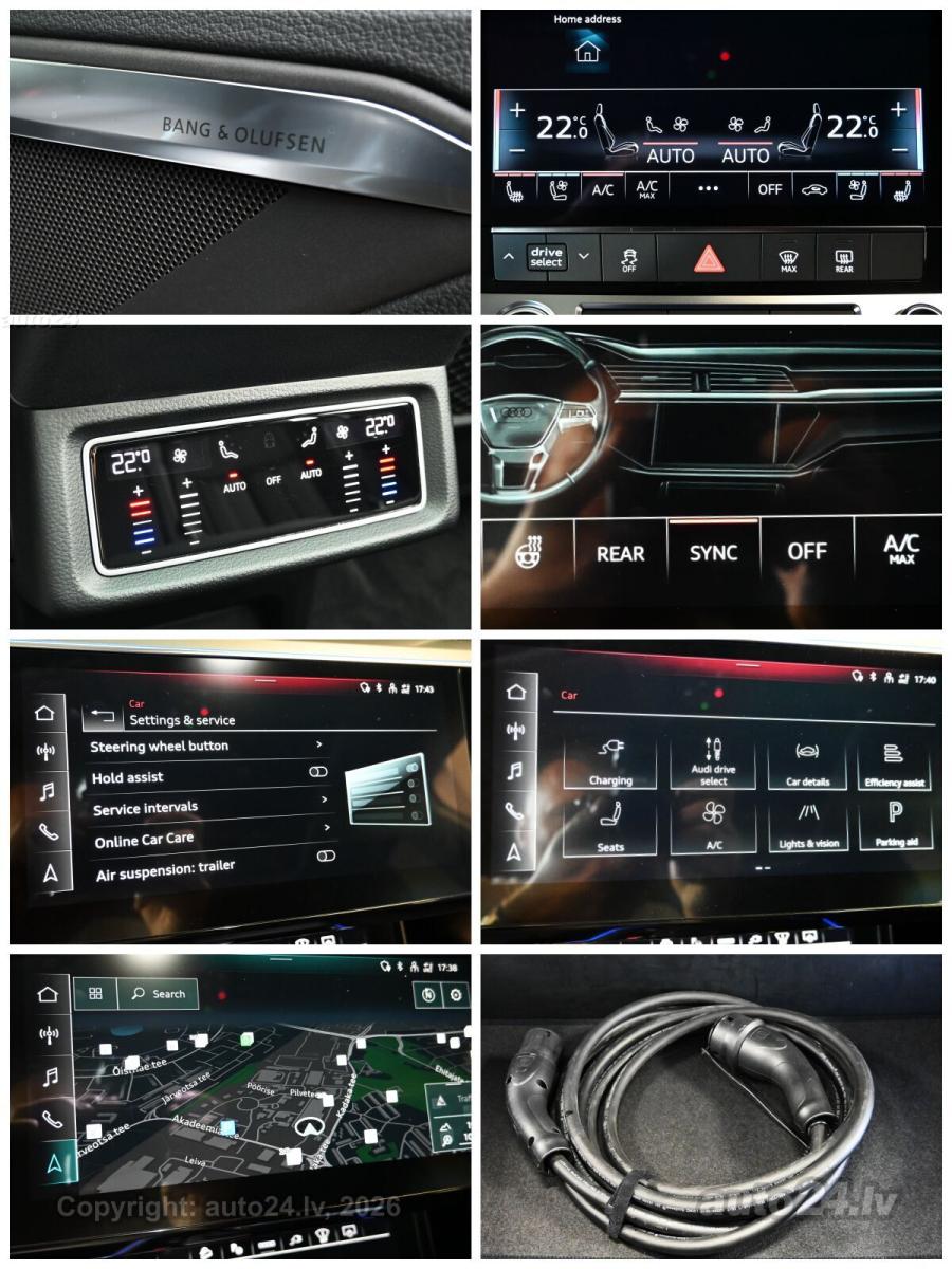 Grey Audi Q8 e-tron 2023 in Tallinn, with an engine capacity of 0.00 L and mileage of 70 thousand km for 51990 €, photo 15 on AUTOMOTO.COM.LV